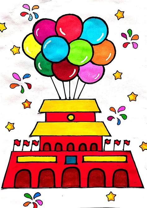 天安门简笔画 天安城门图片简笔画涂色 苗苗知道