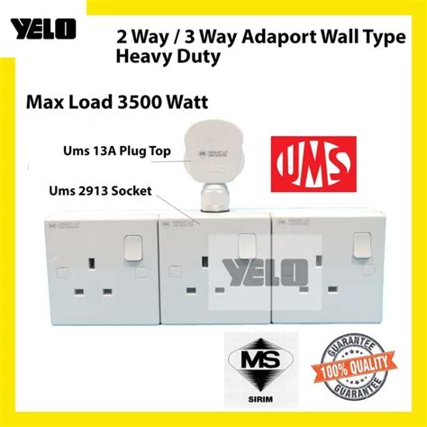 NEW T Adaport Multi Extention 2 Gang 3 Gang Extention Socket Wall Socket Adaport Extention Plug