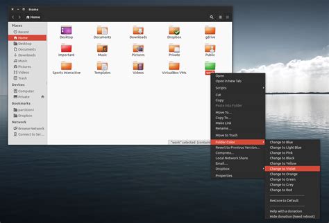 Folder Color Easily Change Folder Icon Colors In Nautilus Or Nemo Web Upd Ubuntu Linux Blog