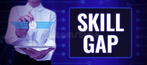 Writing Displaying Text Skill Gap Conceptual Photo Refering To A Person S Weakness Or