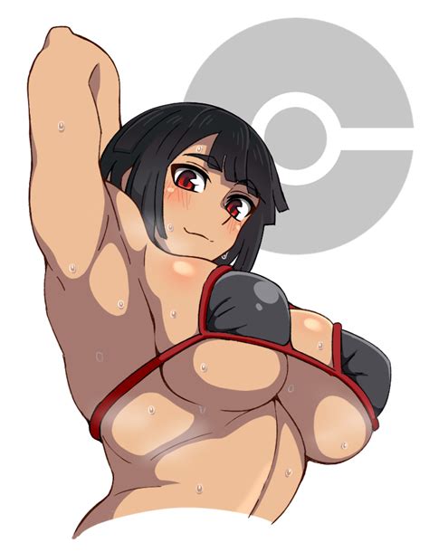 Rule 34 1girls Armpits Arms Up Big Breasts Black Hair Black Pupils