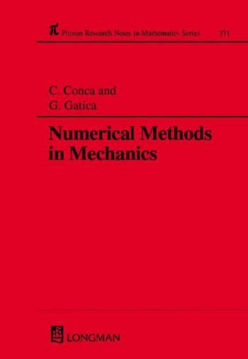 Numerical Methods In Mechanics CRC Press Book