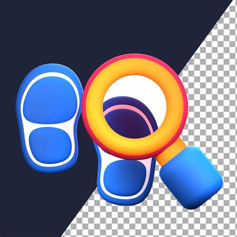 Premium Psd 3d Search Footprint