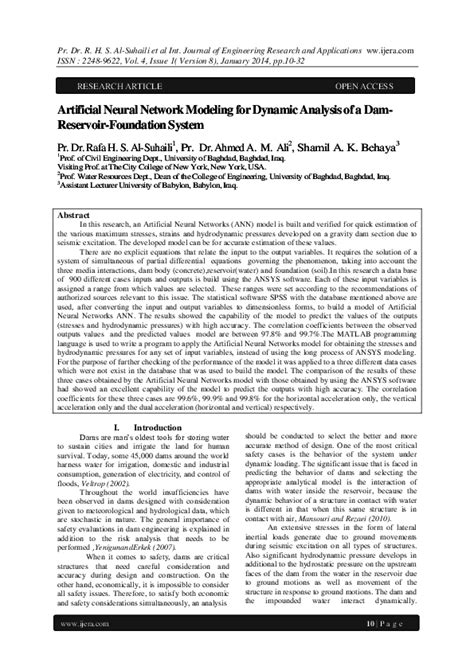 (PDF) Artificial Neural Network Modeling for Dynamic Analysis of a Dam ...