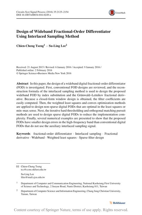 Design Of Wideband Fractional Order Differentiator Using Interlaced Sampling Method