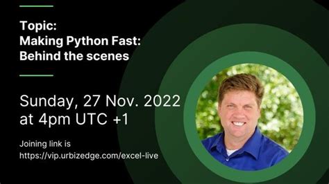 Temidayo Omoniyi On Linkedin Making Python Fast Behind The Scenes Travis Oliphant Sun Nov 27