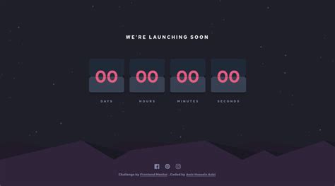 Frontend Mentor Launch Countdown Timer Coding Challenge Solution