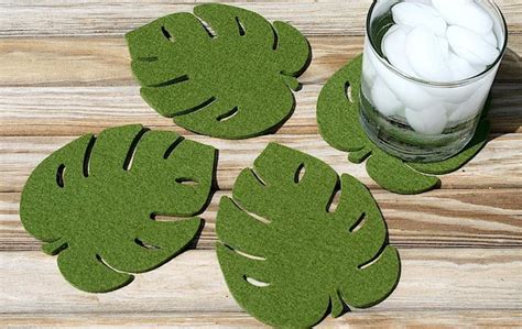 Подставки из фетра | Wool felt coasters, Felt coasters, Tropical decor