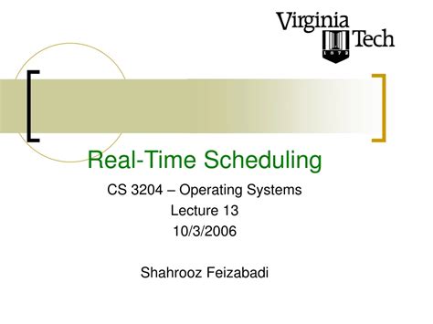 Ppt Real Time Scheduling Powerpoint Presentation Free Download Id9122481