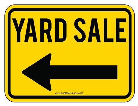 Garage Sale Sign Template Free