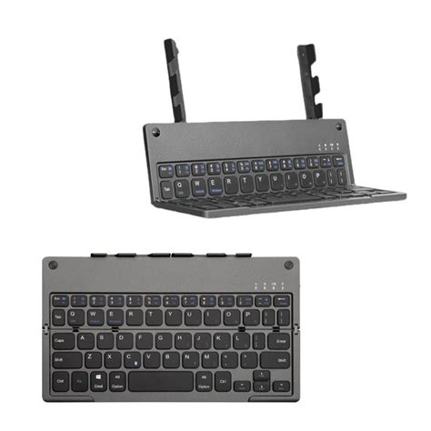 Instant Gratification Folding Bluetooth Keyboard With Bracket Mini Portable Controller Universal