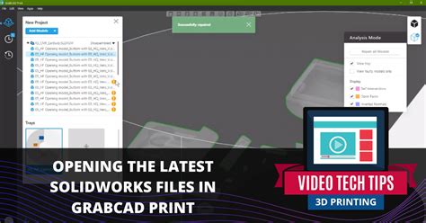 Opening The Latest Solidworks Files In Grabcad Print Trimech Store