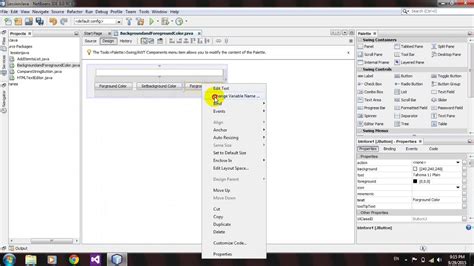 How To Background And Foreground Color On Component In Java Netbeans YouTube