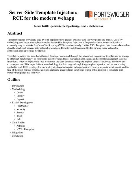 pdf server side template injection rce for the modern … template