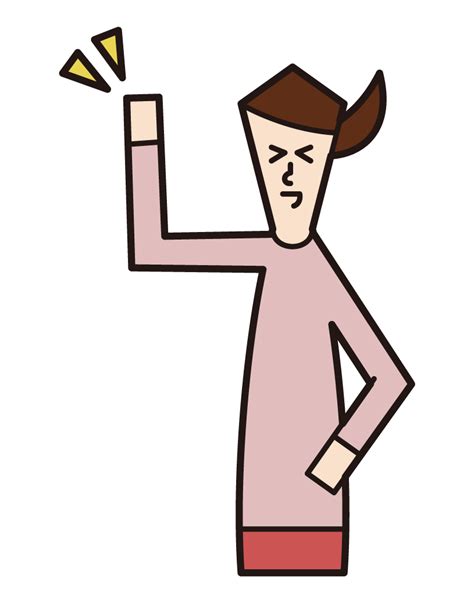 용기 있는 포즈를 취하는 행복한 남자의 일러스트 무료 일러스트 소재집 Kukukeke