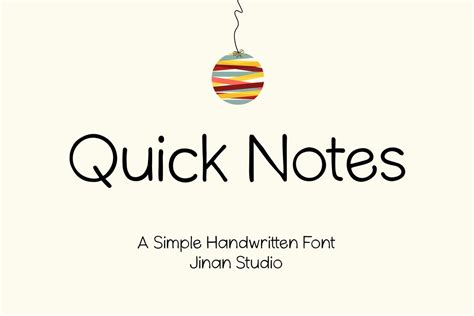 Quick Notes Font