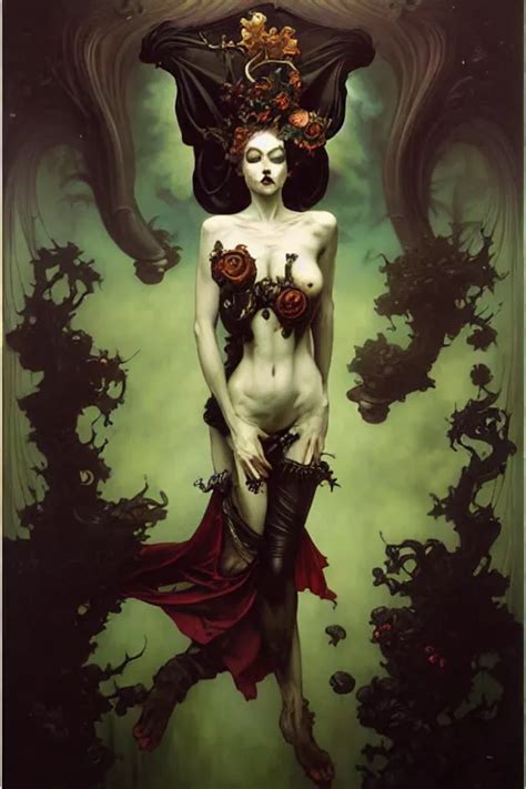 Baroque Oil Painting Of Full Body Vampire Princess Stable Diffusion