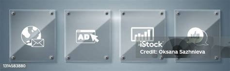 고객 제품 등급 설정 그래프 차트 광고 및 지구 글로브 메일 모니터 정사각형 유리 패널 벡터 5에 대한 스톡 벡터 아트 및 기타 이미지 Istock