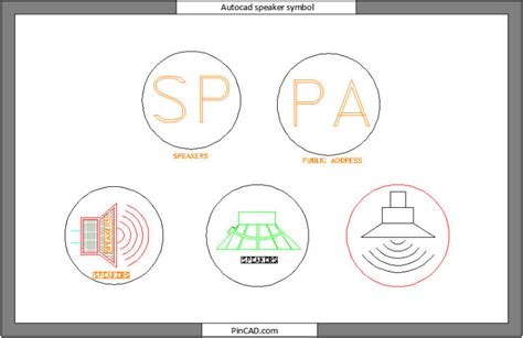 Autocad Speaker Symbol Speaker Symbol Autocad Block