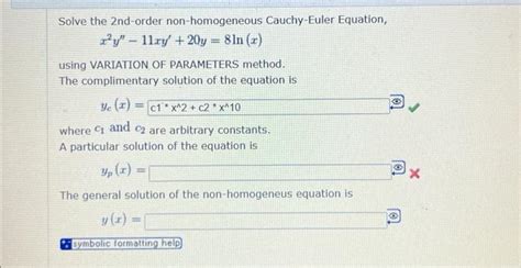 Solved Solve The 3rd Order Homogeneous Cauchy Euler Equation