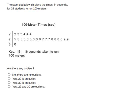 answered the stemplot below displays the times … bartleby