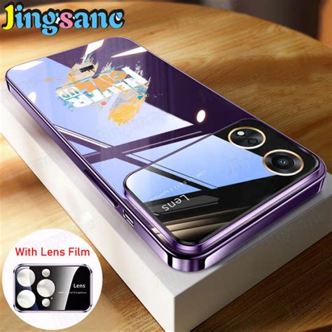 Jingsanc Hd Clear Casing For Oppo A Oppo A Big View Electroplating Creative Art Never Give