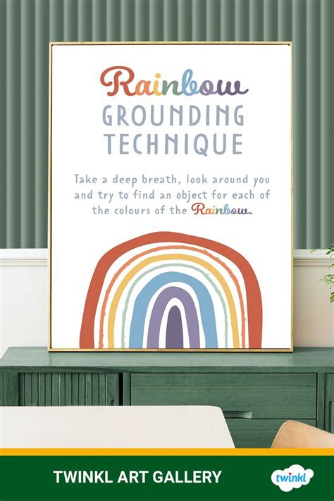 Rainbow Grounding Technique Calm Corner Poster