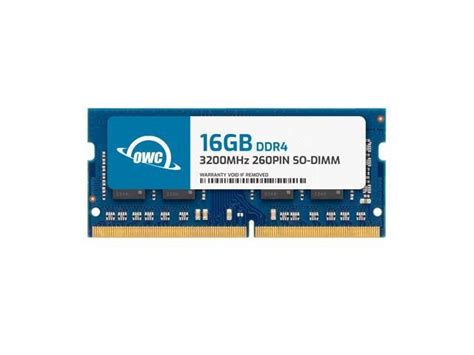 owc 16gb ddr4 3200mhz pc4 25600 cl22 1rx8 non ecc sodimm 1 2v 260 pin laptop notebook memory ram