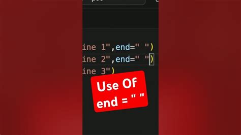 Why To Use End Argument In Print Statement Print Function End