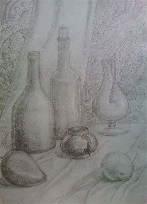 Иллюстрация Натюрморт в стиле академический рисунок графика