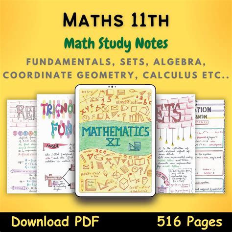 mathematics notes best math notes for class 11th pdf