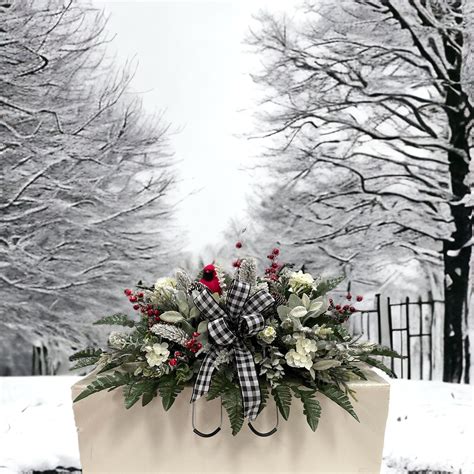 Christmas Cemetery Saddle Fall Cemetery Flowers Cemetery Decoration