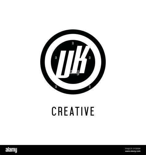 Initial Uk Logo Concentric Circle Line Clean And Simple Monogram Logo