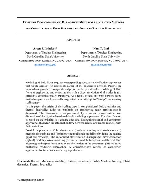 Pdf Review Of Physics Based And Data Driven Multiscale Simulation