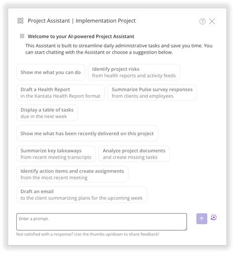 Project Assistant Overview Kantata Knowledge Base