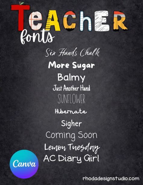 Fun And Easy Fonts For Teachers In Canva