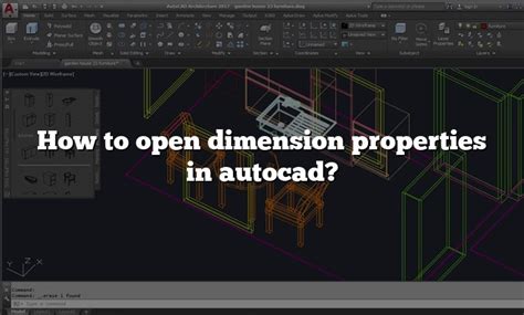 How To Open Dimension Properties In Autocad Caddikt