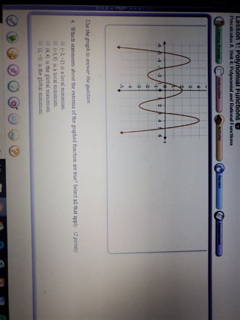 Solved Lesson Polynomial Functions Precalculus A Unit Chegg Com