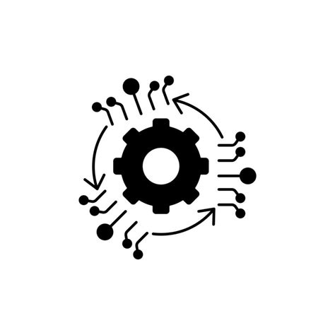 Algoritmo Concepto Línea Icono Sencillo Elemento Ilustración