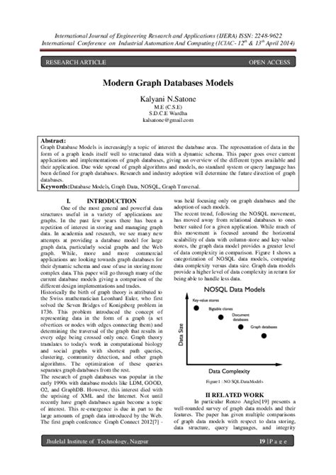 Pdf Modern Graph Databases Models