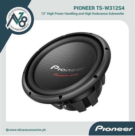 Pioneer TS-W312S4 Subwoofer 12" 1600W Max Champion Series Genuine - N8 ...