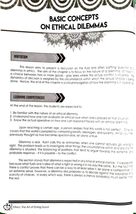 1 4 Basic Concepts On Ethical Dilemmas A BASIC CONCEPTS ON ETHICAL DILEMMAS INVITATION Nis