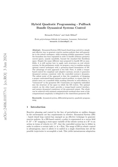 pdf hybrid quadratic programming pullback bundle dynamical systems