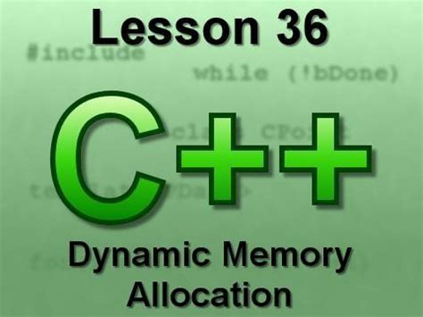 C Console Lesson Dynamic Memory Allocation YouTube
