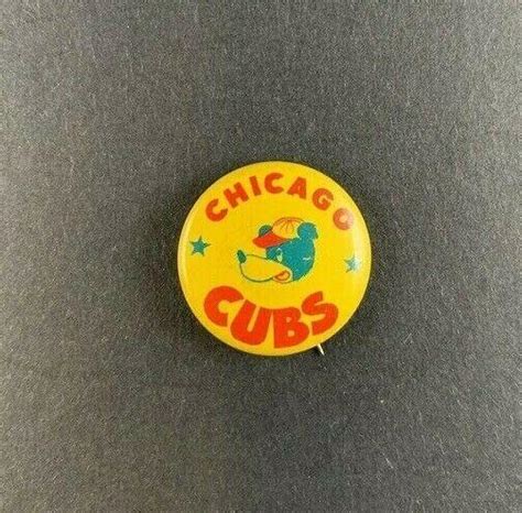 Vintage 1965 Guys Potato Chips Baseball Offer Pin Chicago Cubs 3920010389