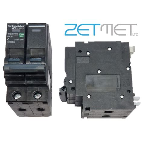 Square D QOvs QO250VSC10 50 Double Pole Type C 10kA 240 415V Miniature Circuit Breaker MCB
