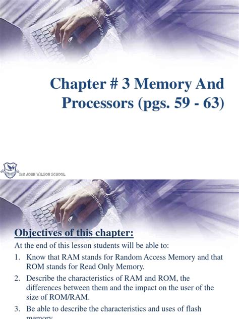 Objectives Of This Chapter Chapter 3 Memory And Processors Pgs 59 63 Pdf Computer