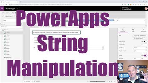 Powerapps String Manipulation Youtube