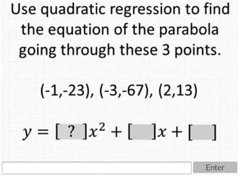 3 Points To Quadratic Equation Tessshebaylo