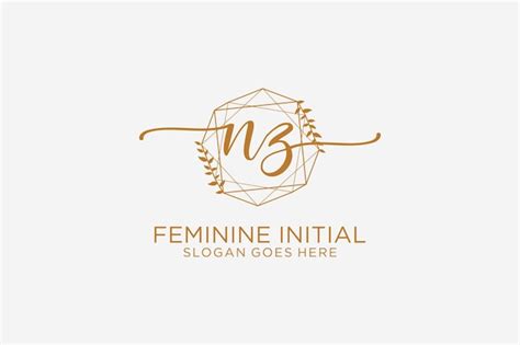 Premium Vector Initial Nz Beauty Monogram And Elegant Logo Design Handwriting Logo Of Initial